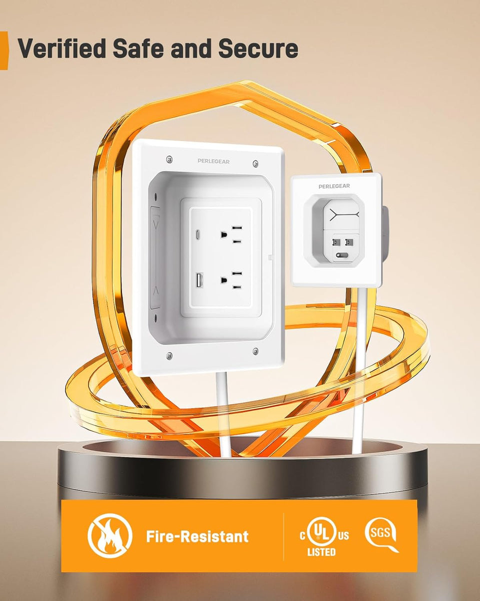 Cord Hider for Wall Mount TV with AC Outlets – Perlegear