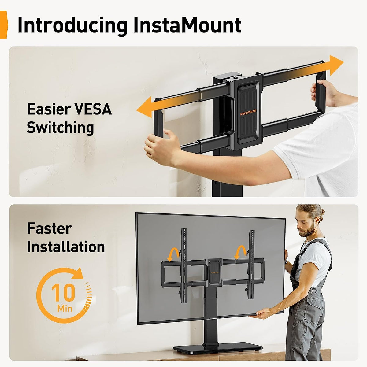 Swivel Tabletop TV Stand For 37" to 80" TVs – Perlegear