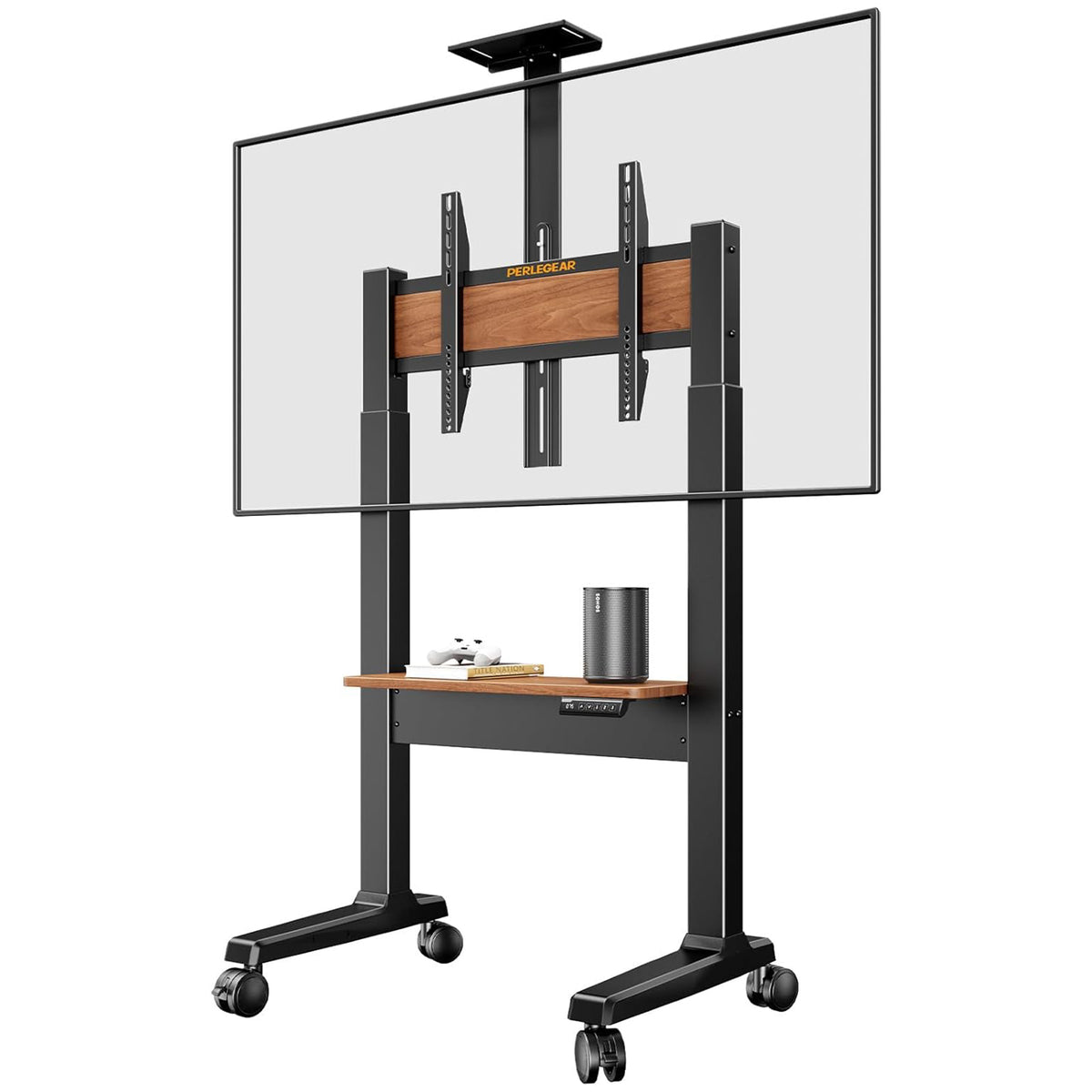 Motorized Mobile TV Stand on Wheels for 37–86 Inch TVs – Perlegear