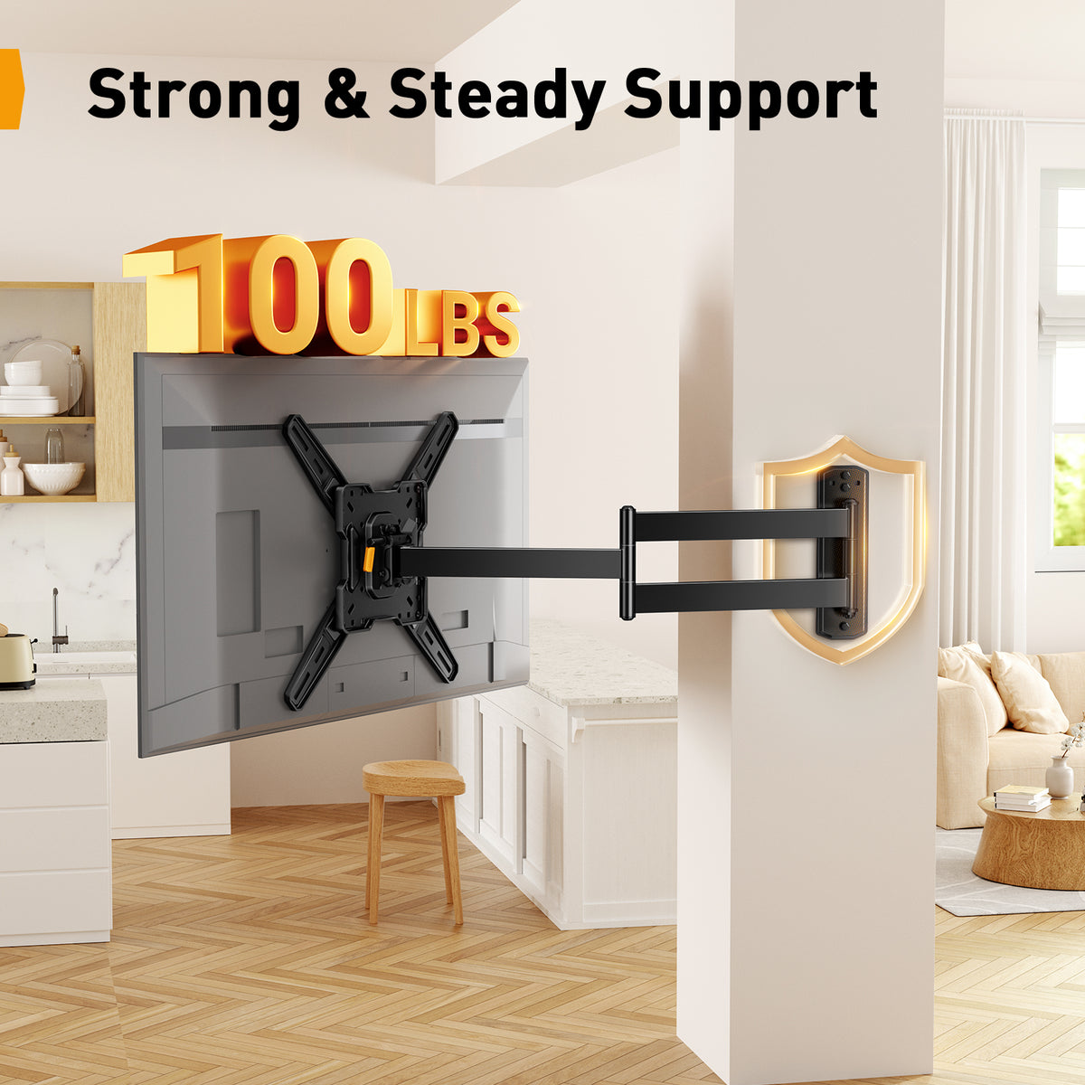 Long Arm Full Motion TV Wall Mount For 32" To 65" TVs – Perlegear