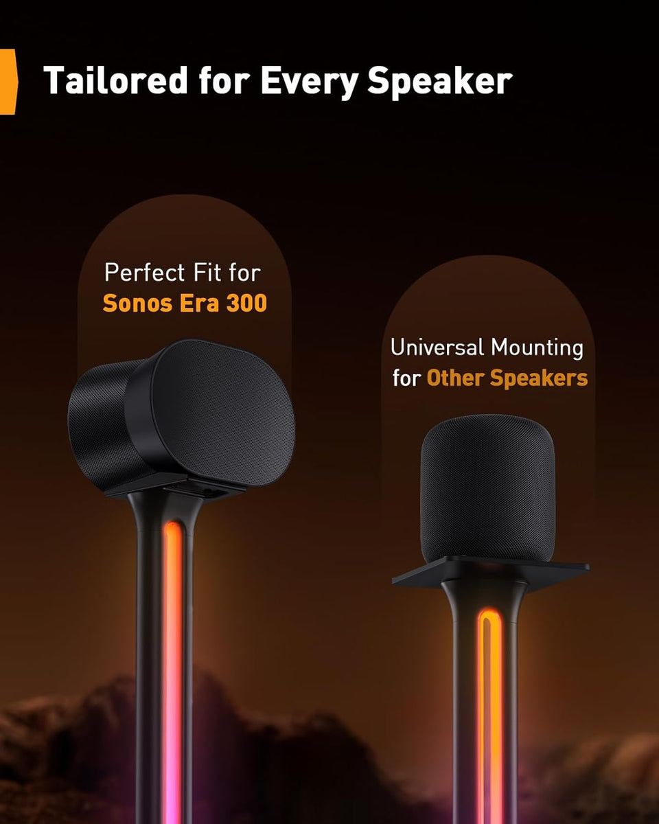 Speaker Stands with RGB Lighting (1 Pack) – Perlegear